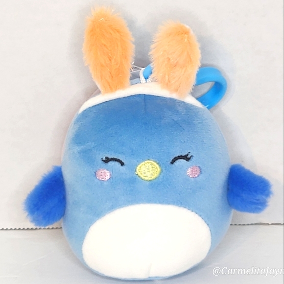 Squishmallows | Toys | Bebe Blue Bird W Bunny Ears Clip Easter 224 ...